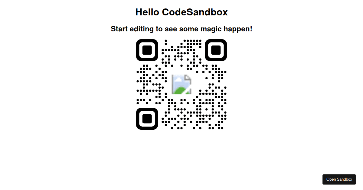 qrcode - Codesandbox