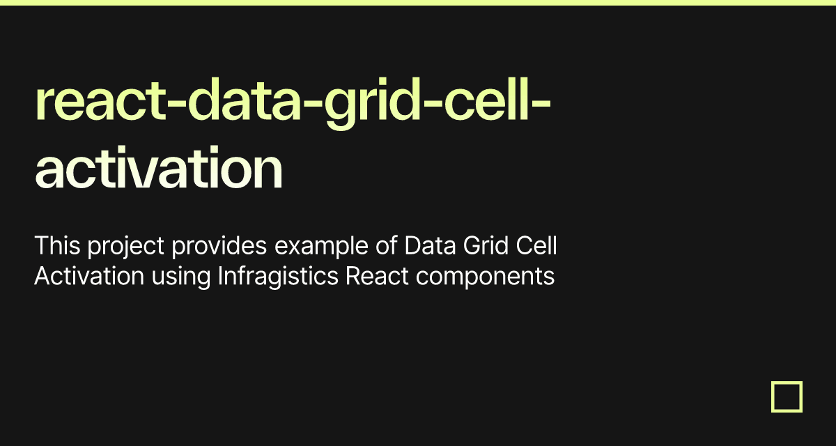 react-data-grid-cell-activation - Codesandbox