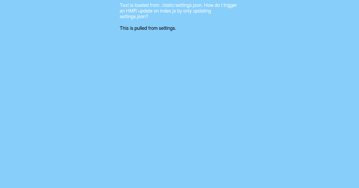 Webpack HMR with settings (forked) - Codesandbox Webpack HMR with settings (forked) - Codesandbox