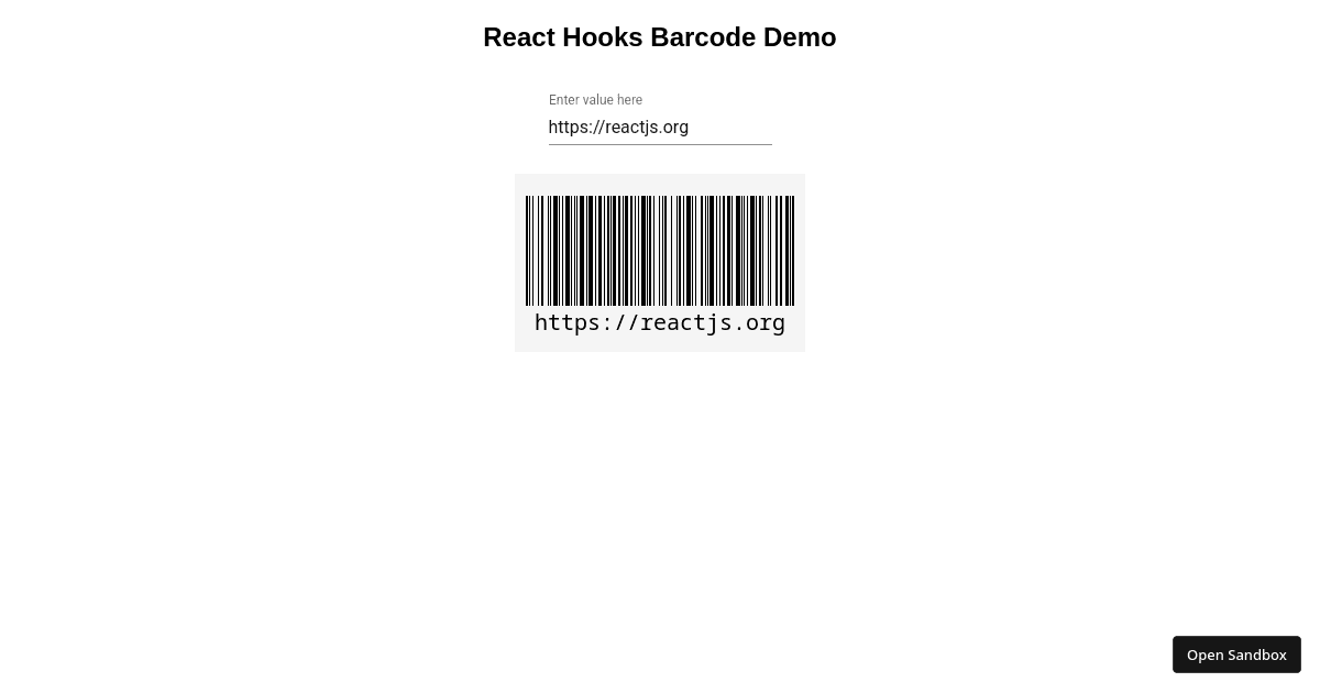 Barcode - Codesandbox