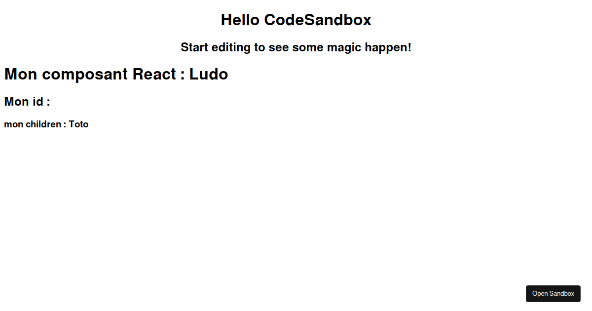 Essai React Ludo - Codesandbox