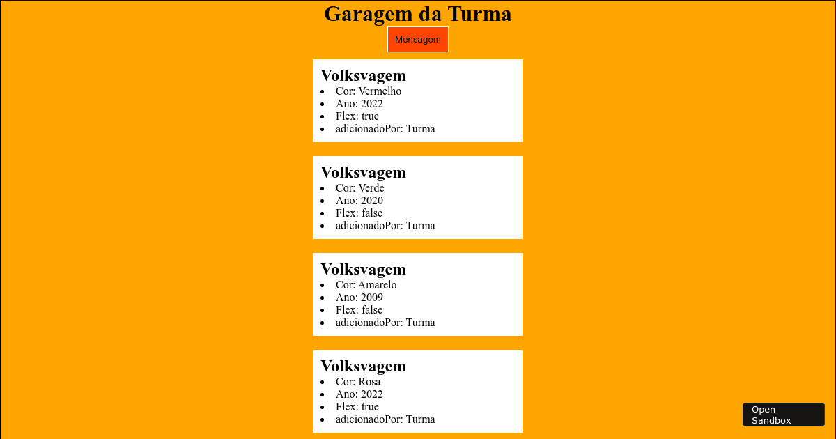 Imutabilidade e useState - Template - Codesandbox