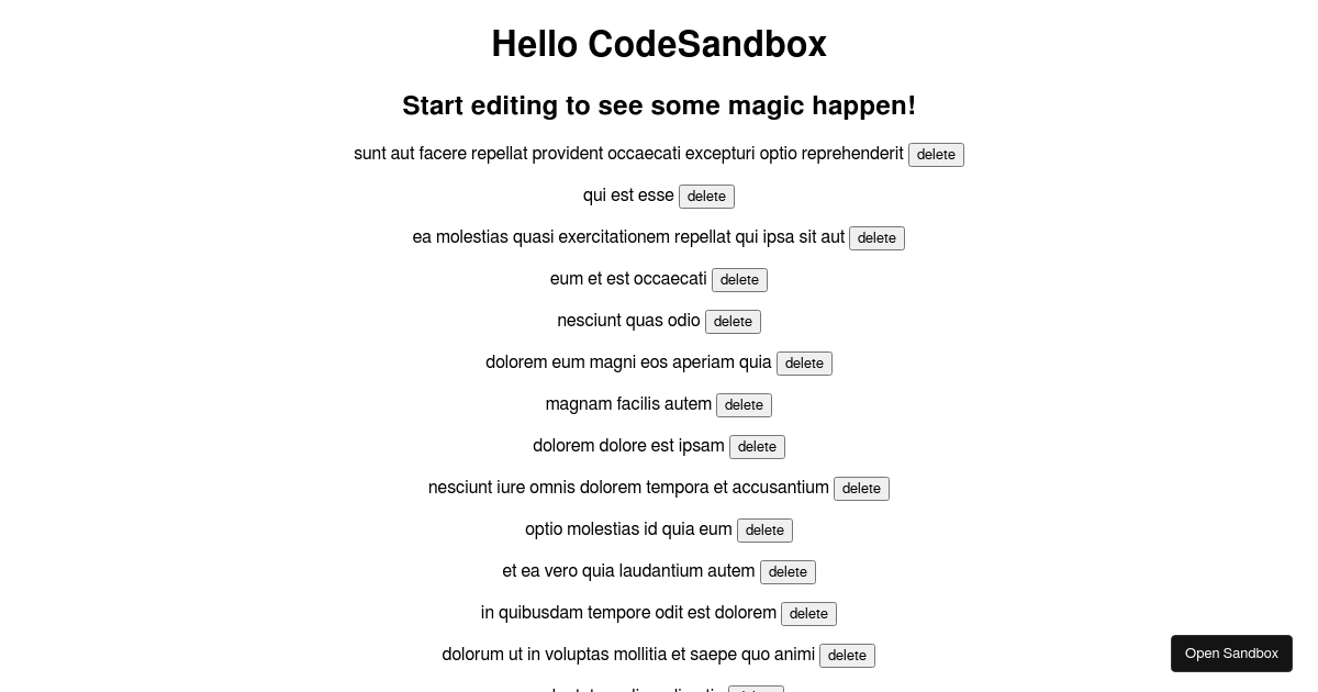 react - Codesandbox