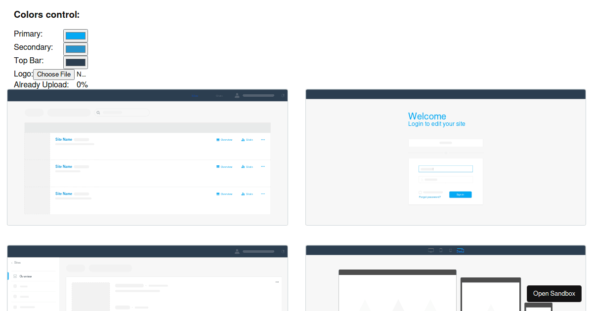 Custom Branding React Codesandbox