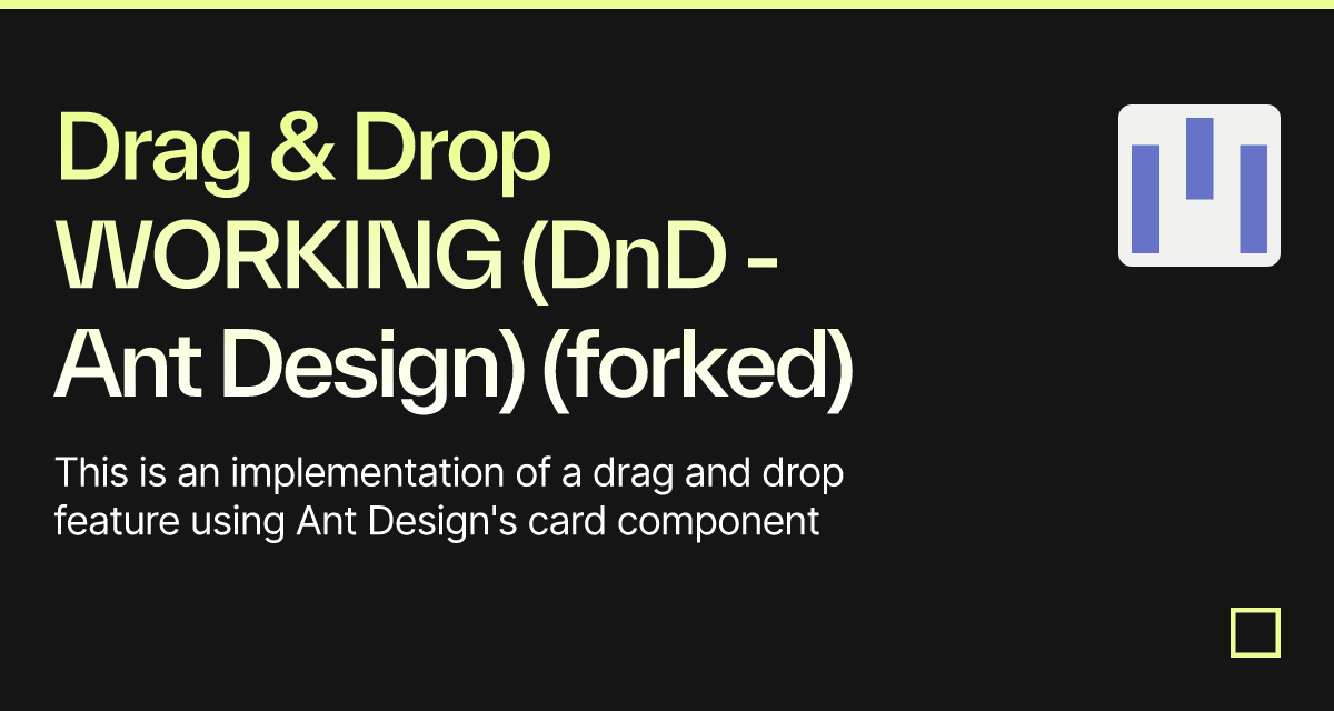 Drag & Drop WORKING (DnD - Ant Design) (forked) - Codesandbox