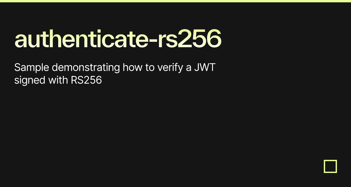 authenticate-rs256 - Codesandbox