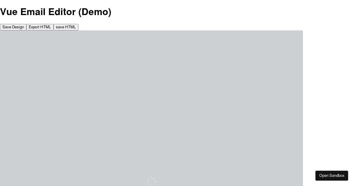 Vue Email Editor Forked Codesandbox
