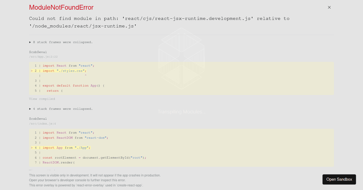 React - Codesandbox