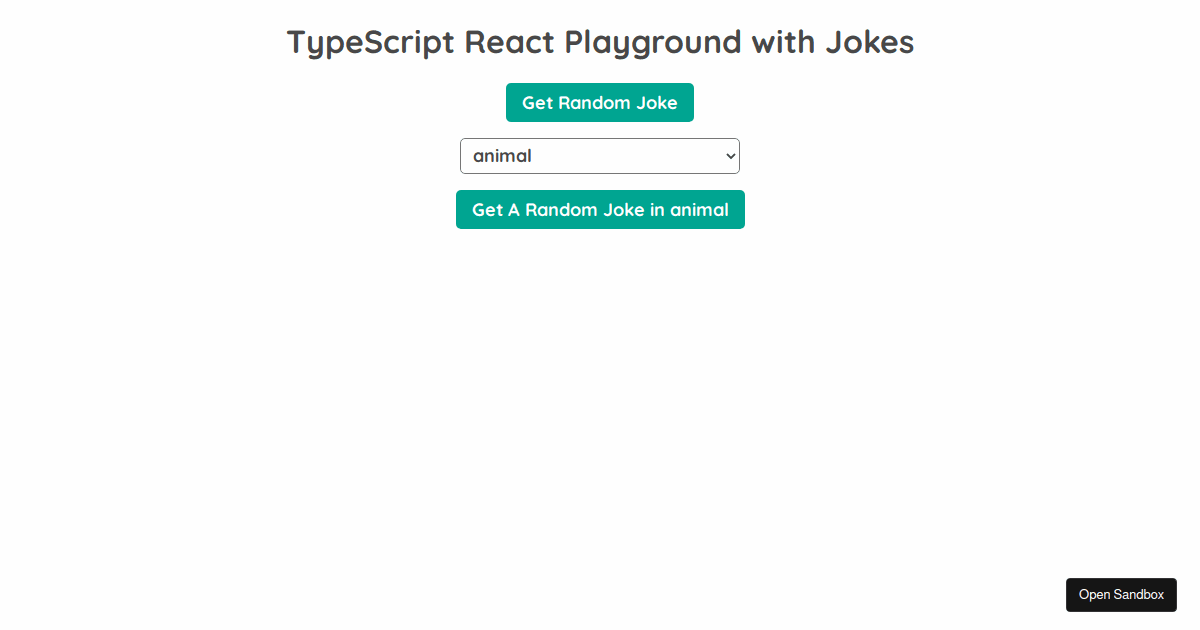 Jokes with Typescript - Codesandbox