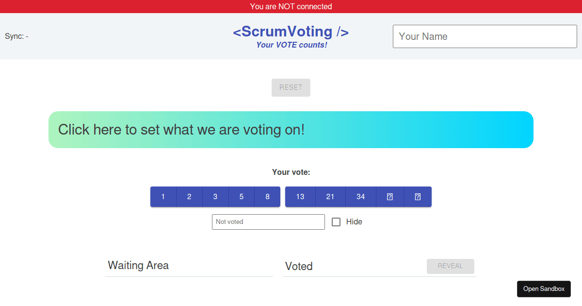 Scrum Voting React Codesandbox 8895