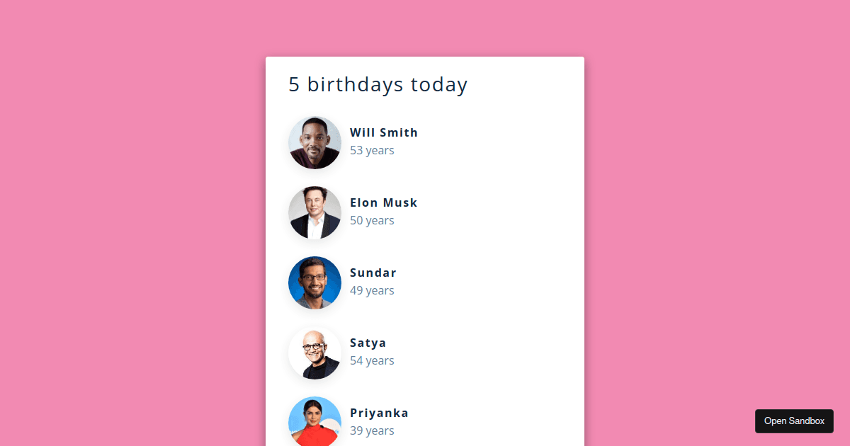 birthday-remainder - Codesandbox