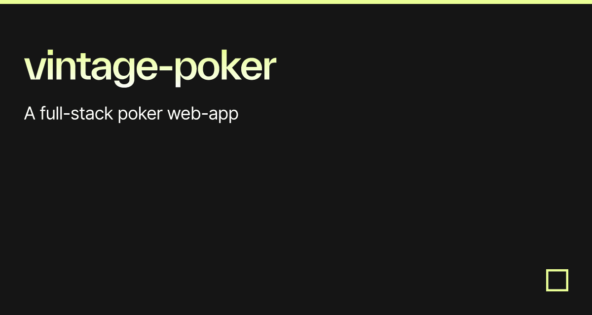 vintage-poker - Codesandbox