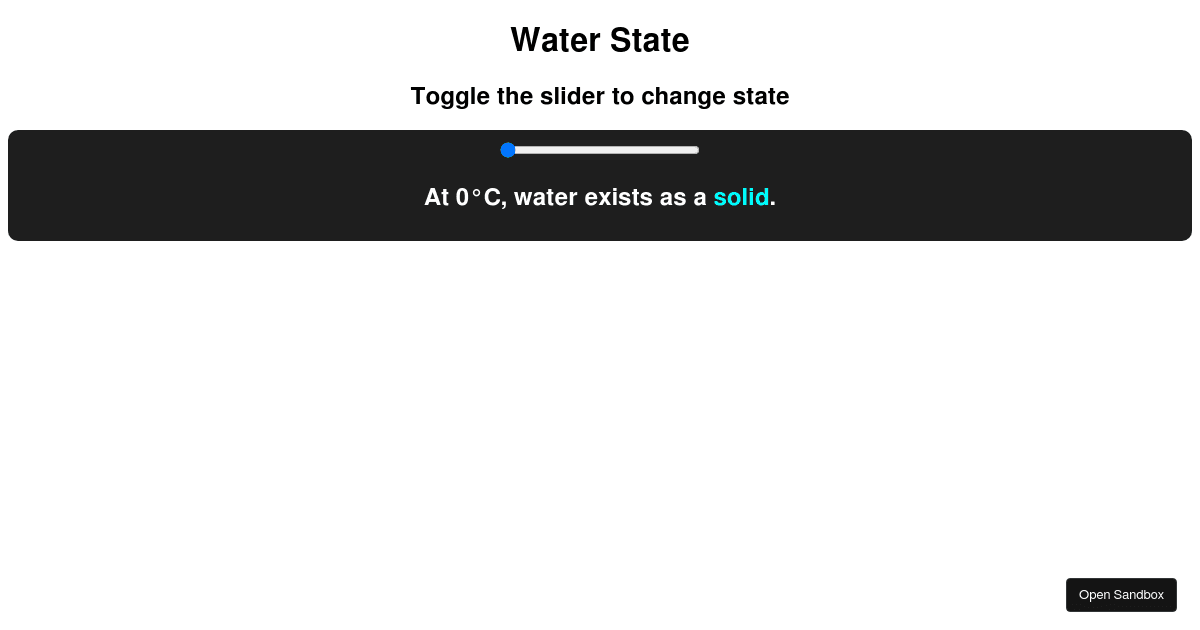 water component - Codesandbox