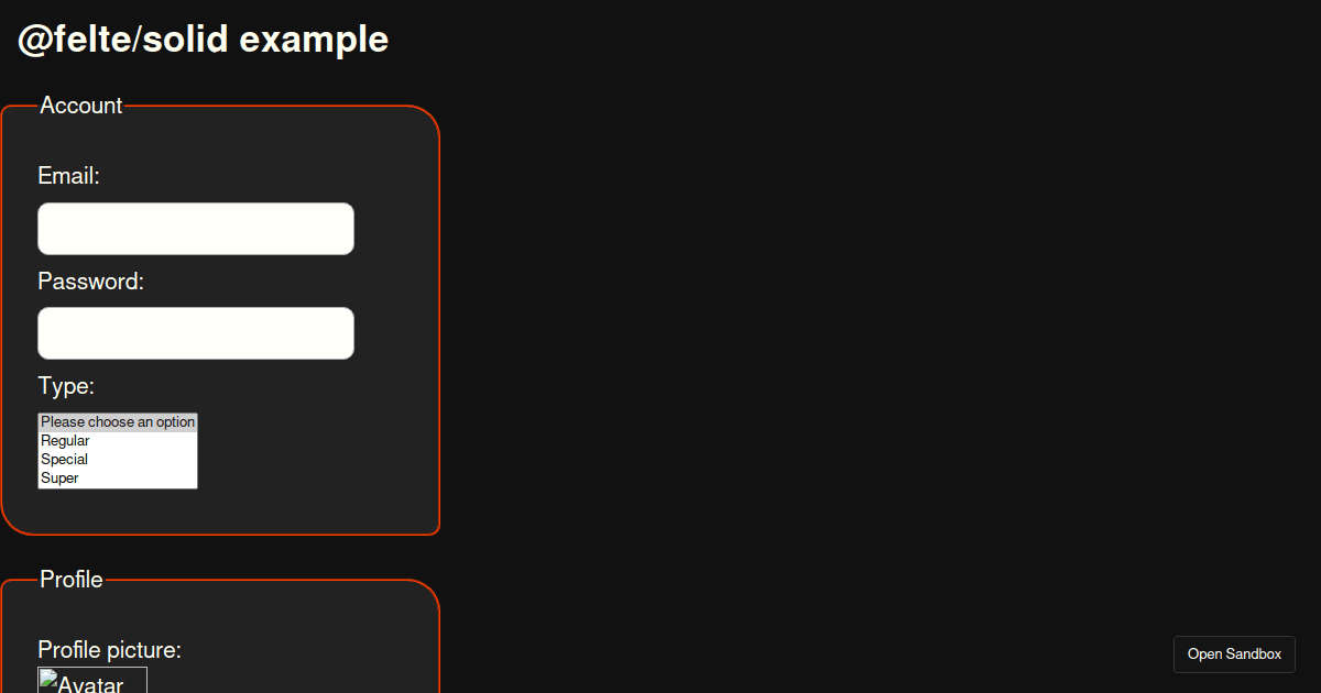 felte-v1-demo-solidjs (forked) - Codesandbox