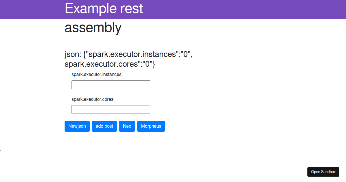 POST example (forked) - Codesandbox