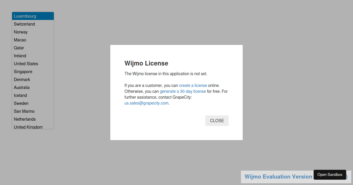 Vue2 + Wijmo - Codesandbox