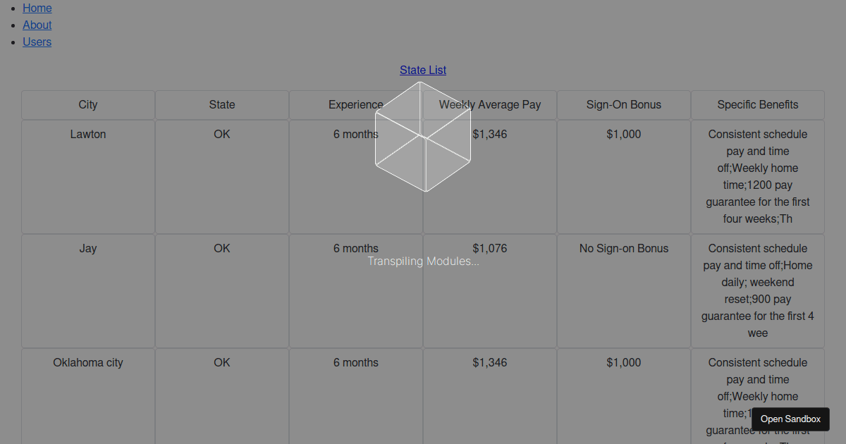 Job Board Codesandbox