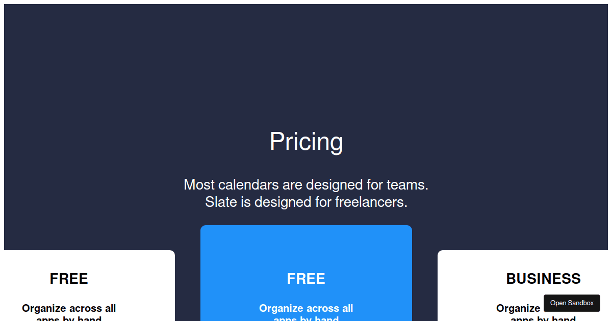 Pricing - Codesandbox