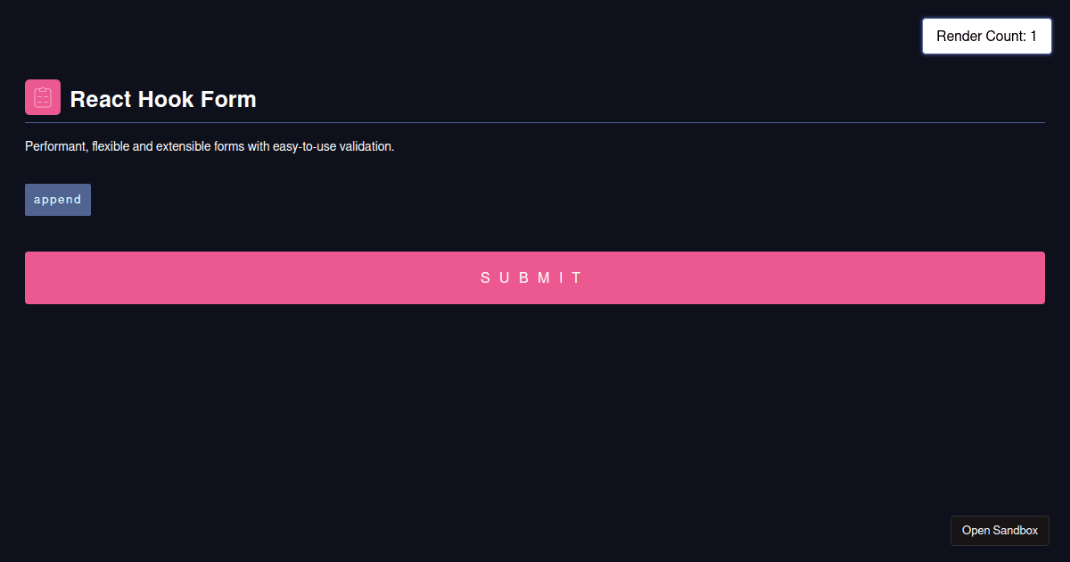 Usefieldarray With Preview Codesandbox