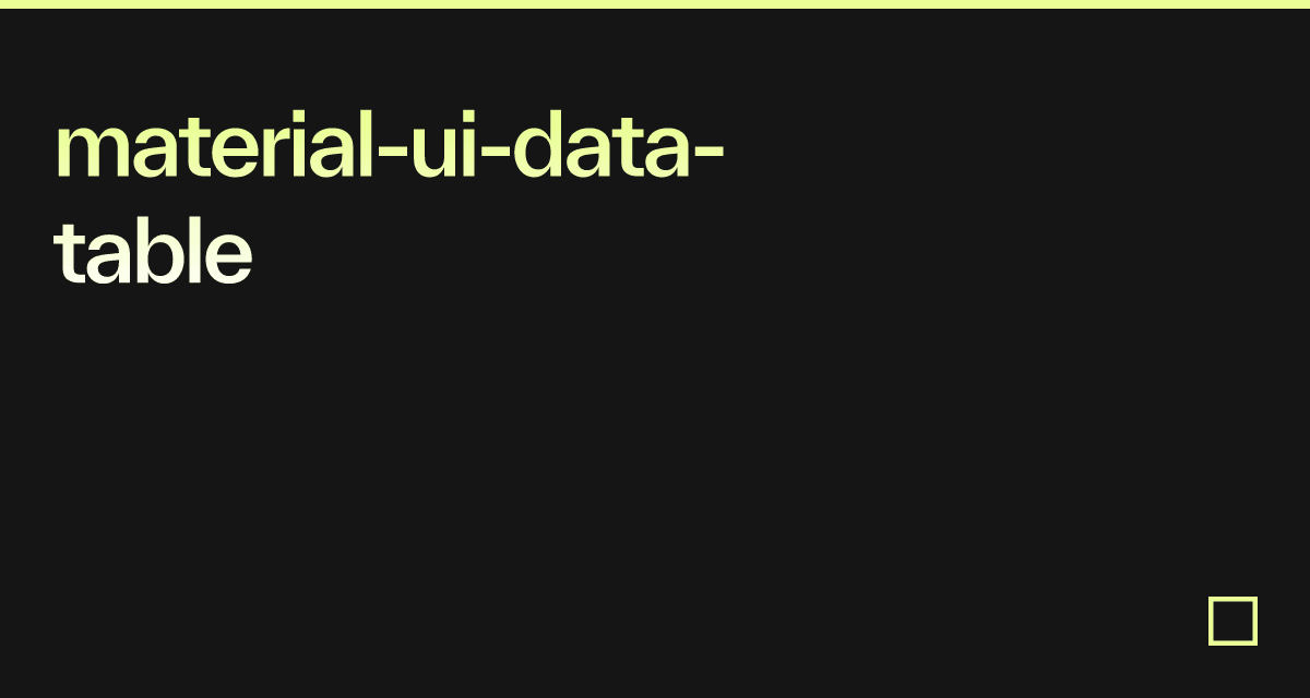 material-ui-data-table - Codesandbox