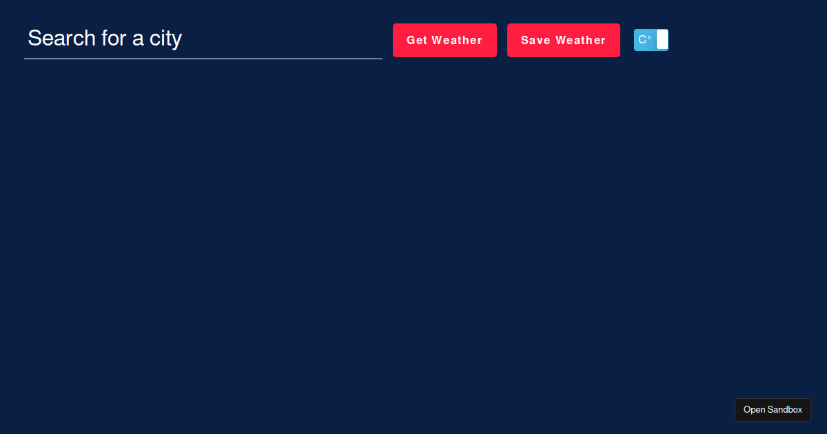 Weather App Codesandbox