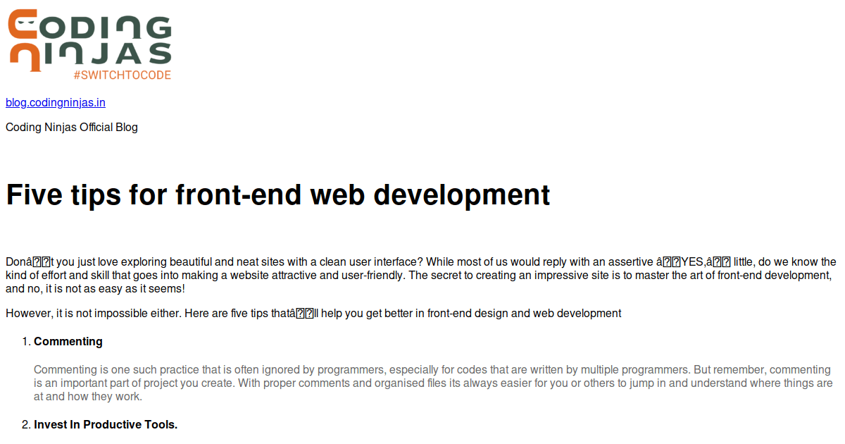 Add Basic Styles to Blog - Codesandbox