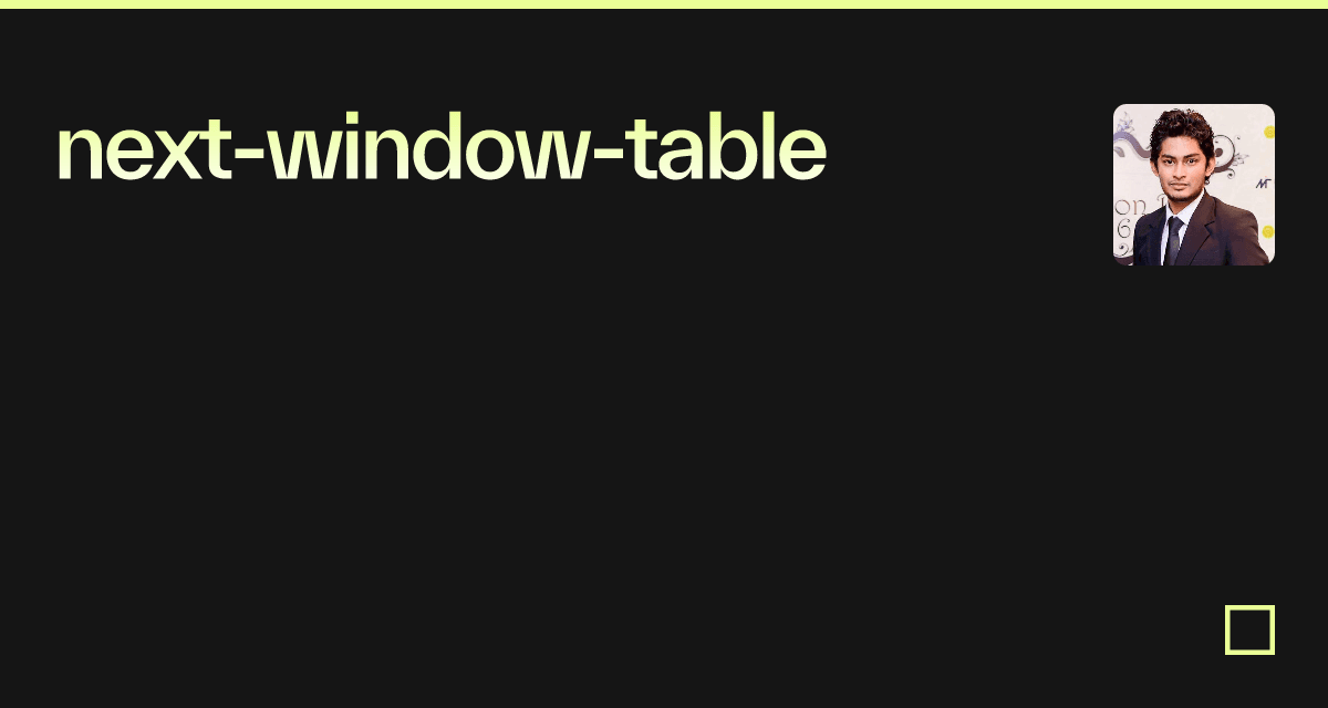 next-window-table - Codesandbox