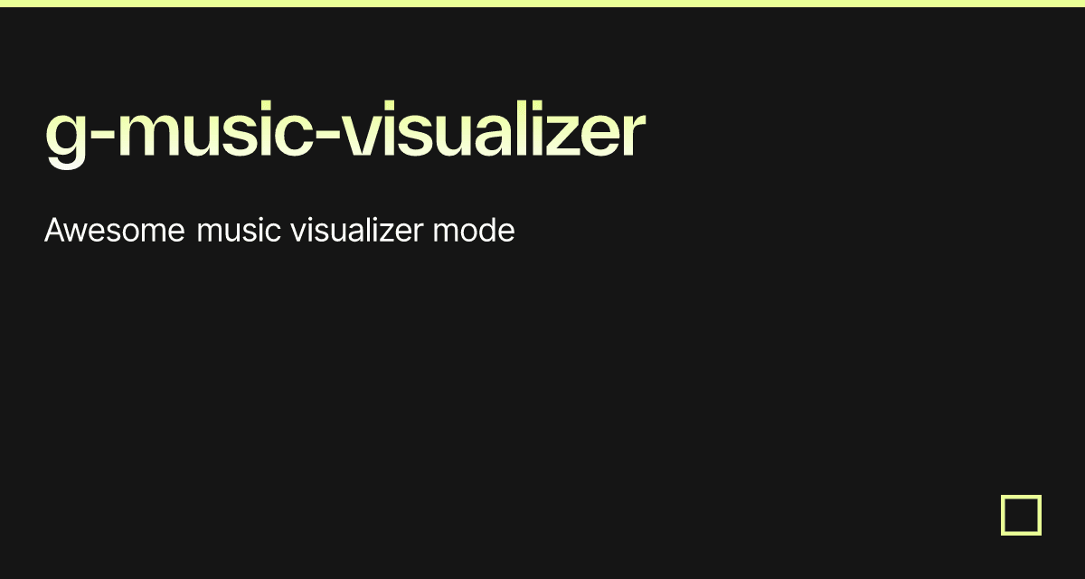 g-music-visualizer - Codesandbox