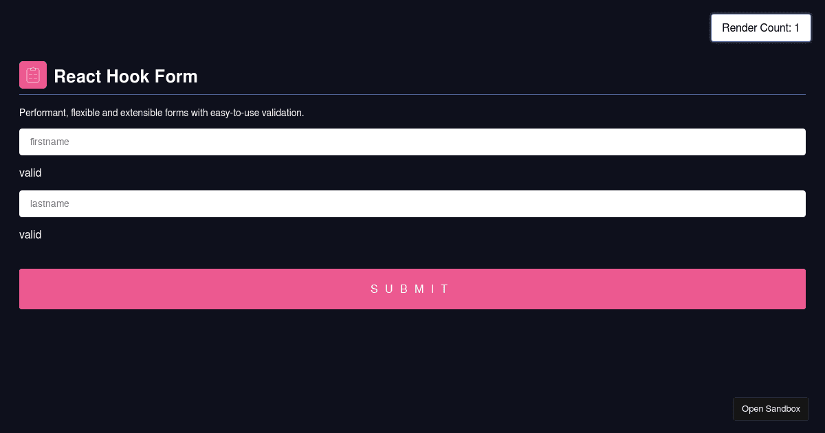 rhf-useController - Codesandbox