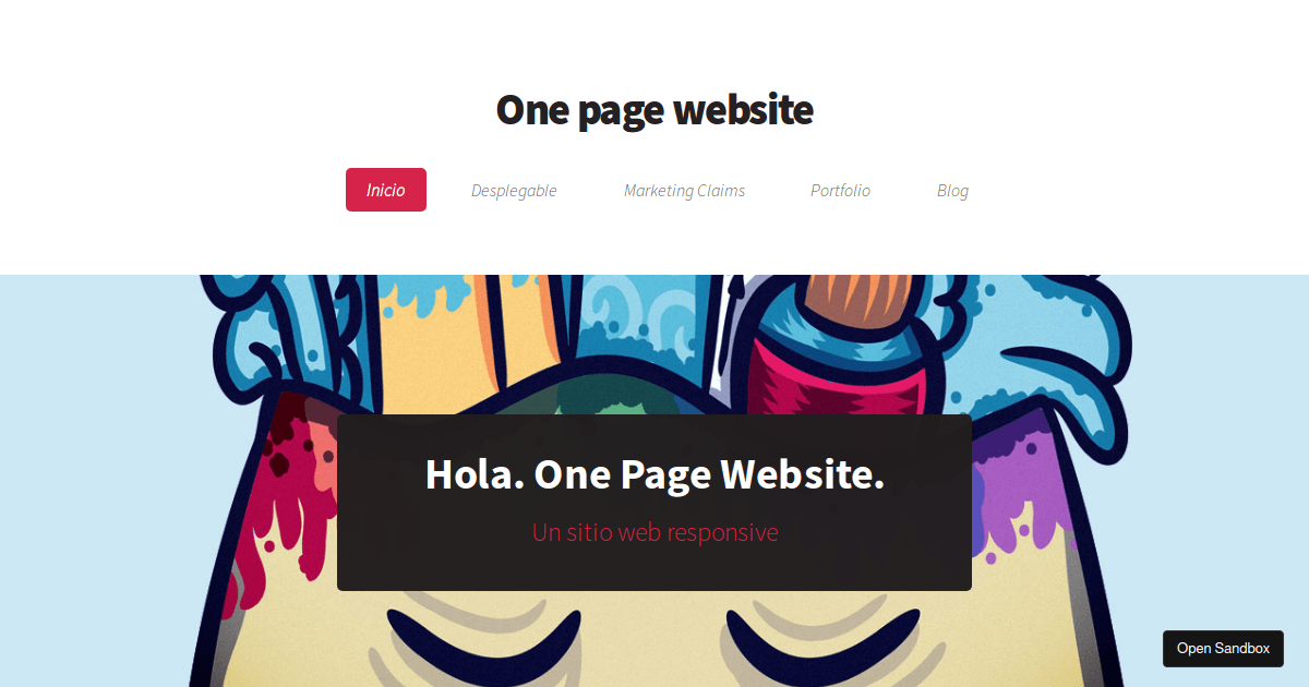 onepage - Codesandbox