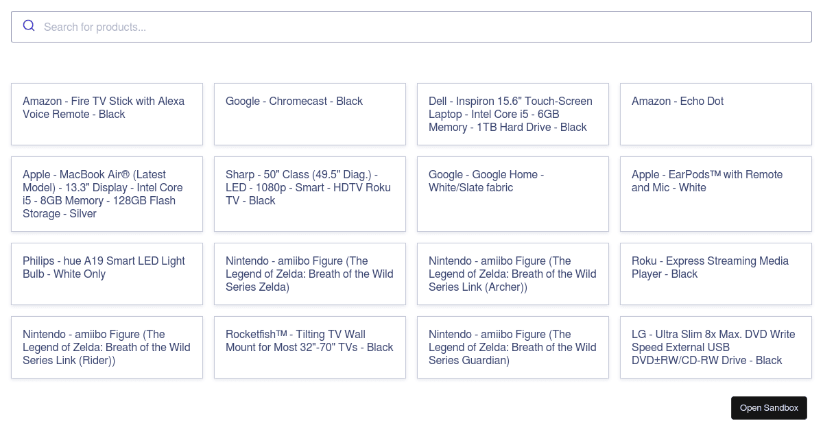query-suggestions - Codesandbox