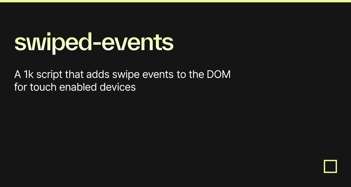 swiped-events - Codesandbox