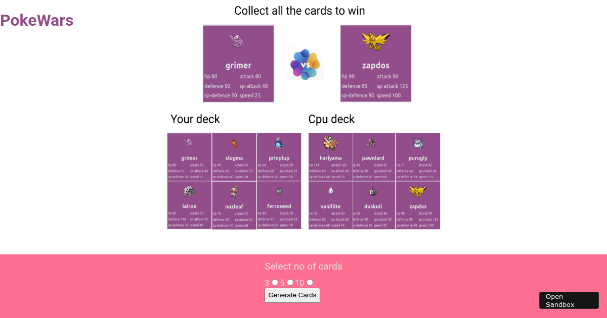 pokedox - Codesandbox
