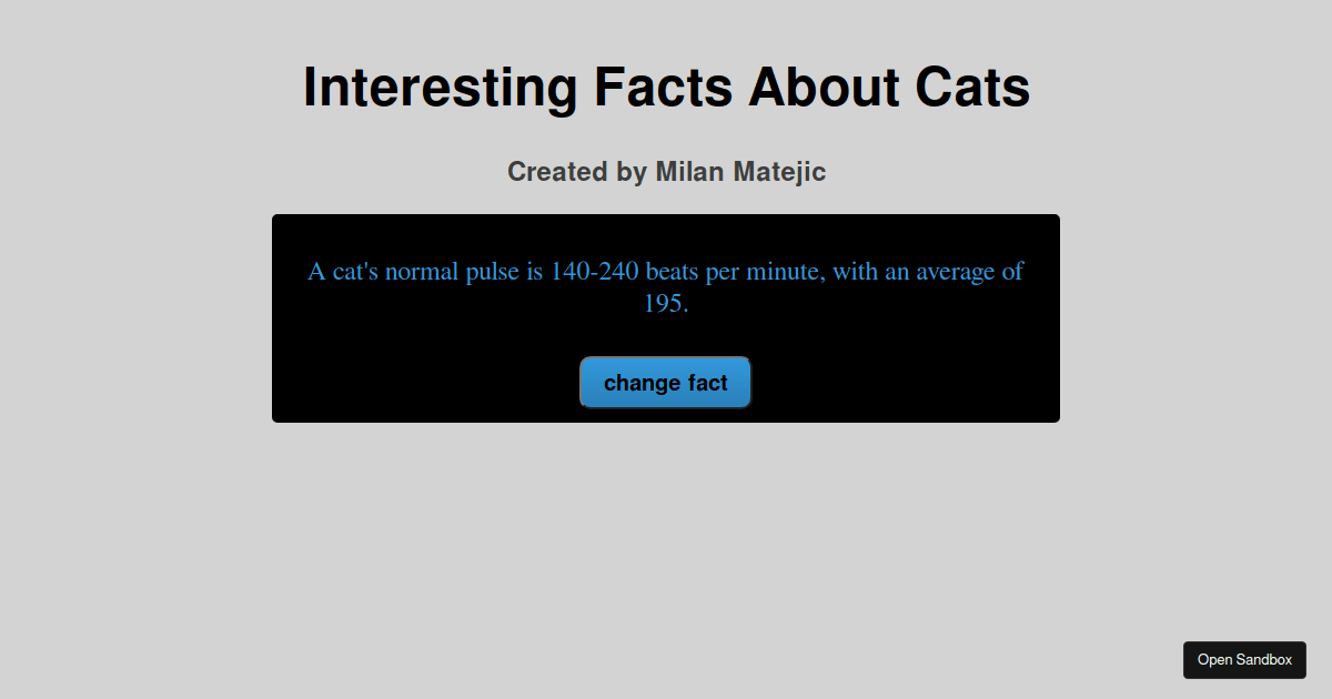 react-cat-facts-app - Codesandbox
