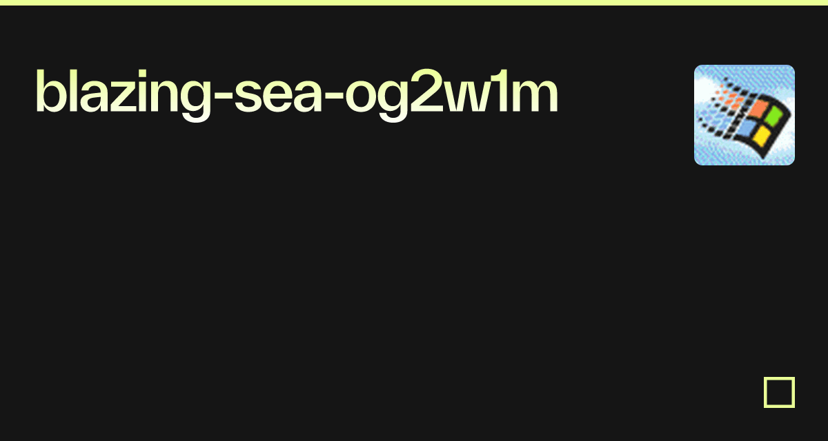 blazing-sea-og2w1m - Codesandbox