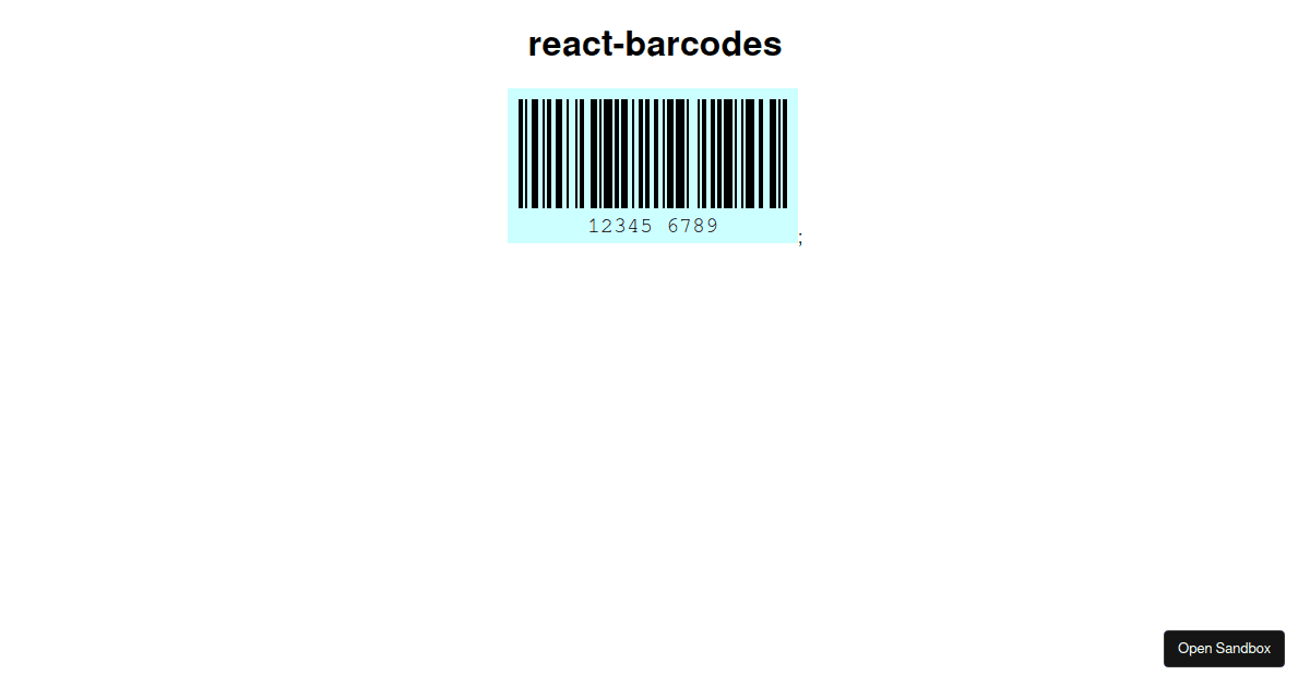 react-barcodes (forked) - Codesandbox