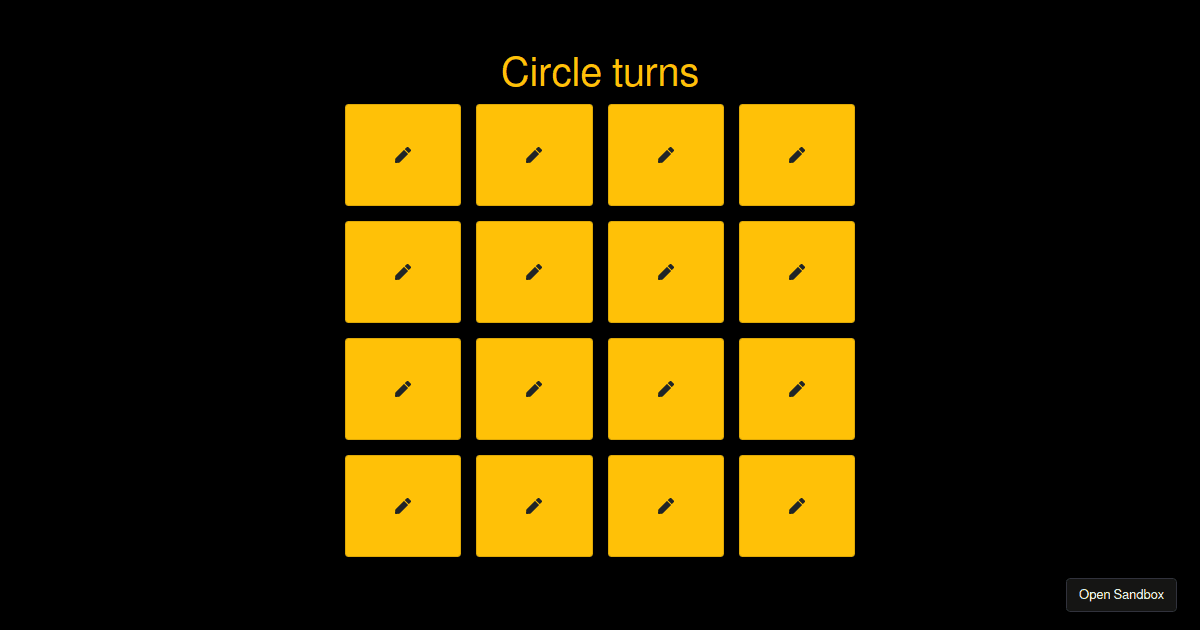 React 4x4 Grid Codesandbox