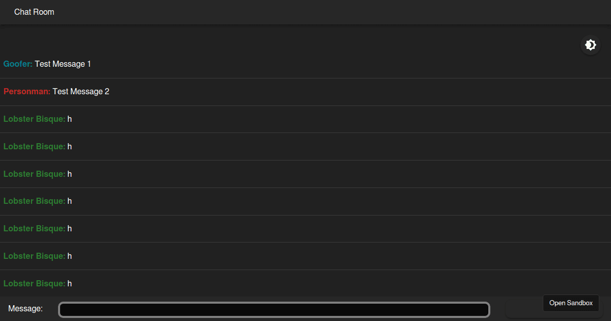 svelte chat - Codesandbox