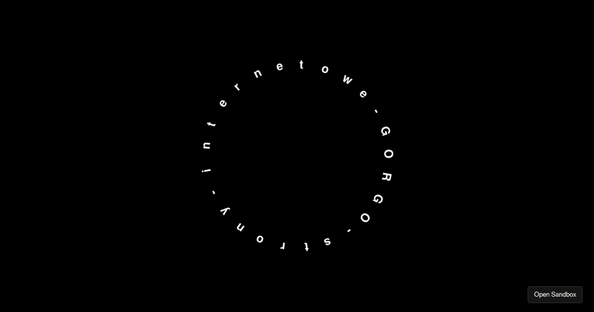 circle text effect - Codesandbox