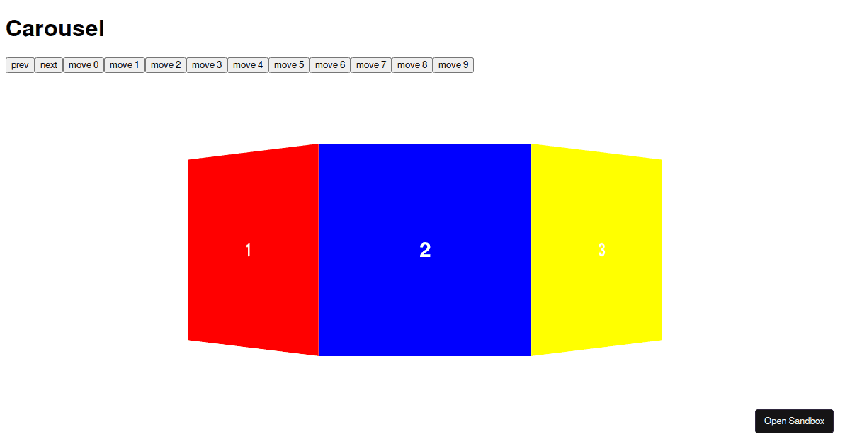 React Motion Components Codesandbox