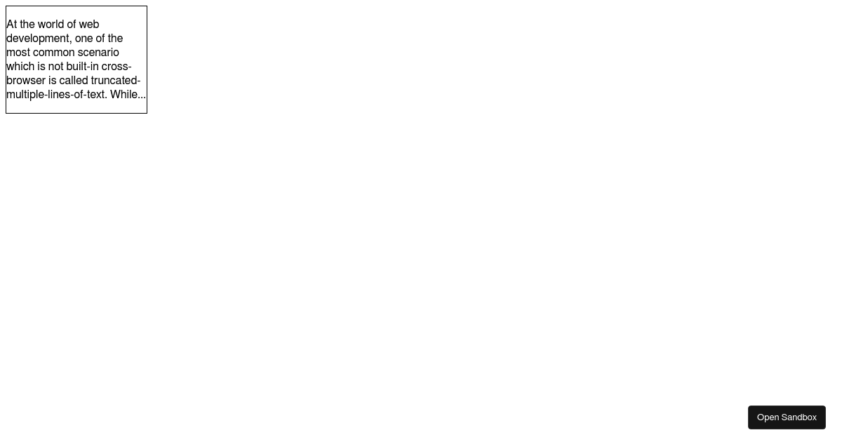 LessTextJs - full last word (forked) - Codesandbox