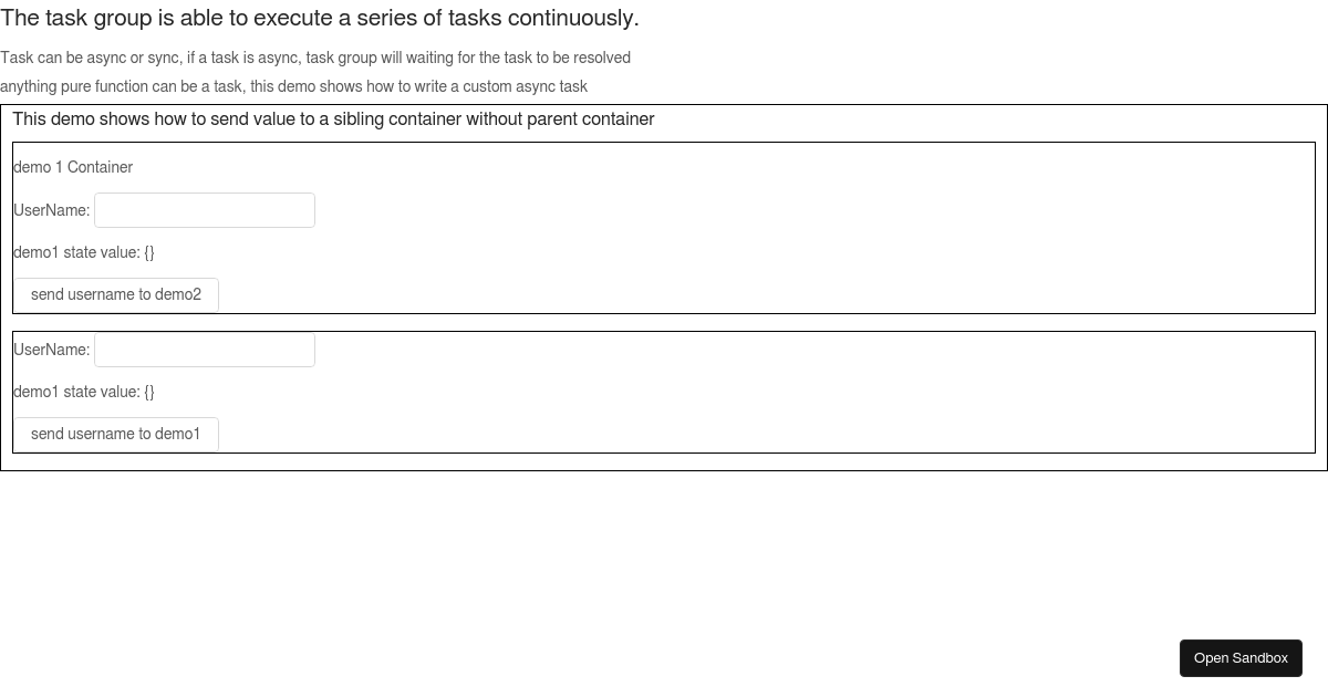 Task Group Codesandbox