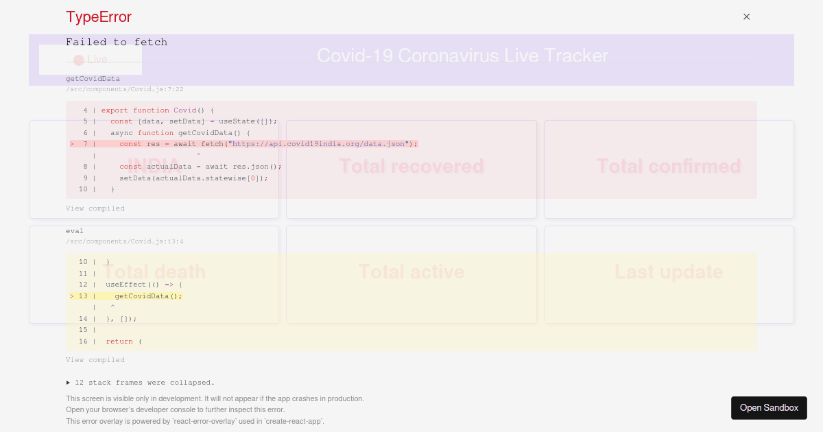 live_covid_tracker (forked) - Codesandbox