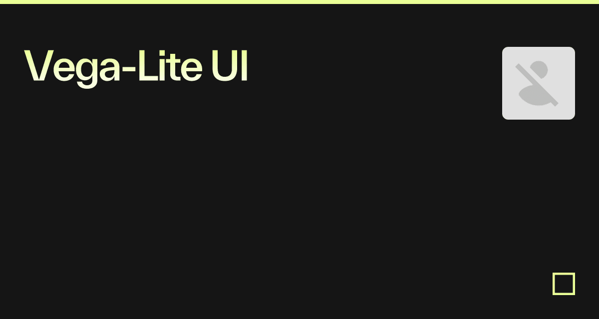 Vega-Lite UI - Codesandbox