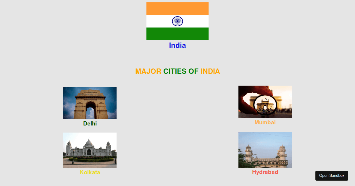 about india - Codesandbox