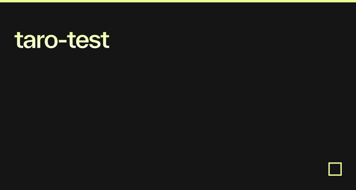 taro-test - Codesandbox