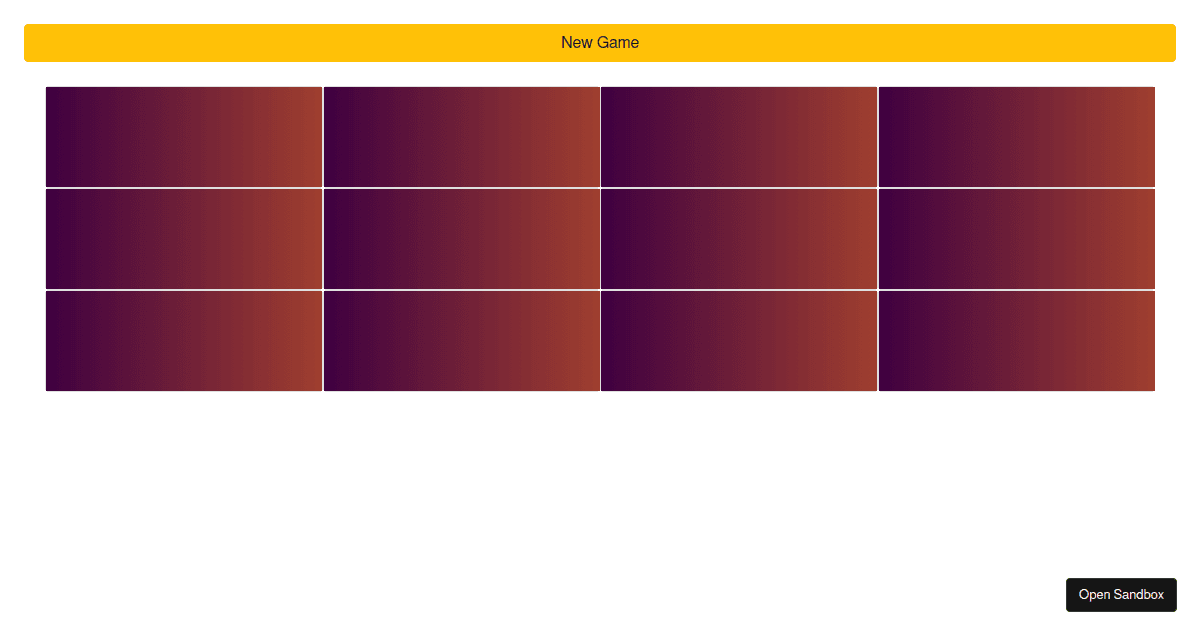 Memory Game - React Hooks - Codesandbox