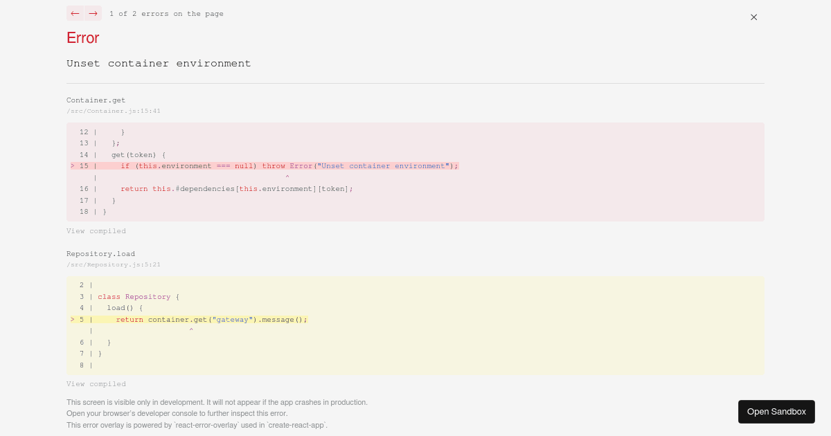 Module 10 Building An Ioc Container Codesandbox
