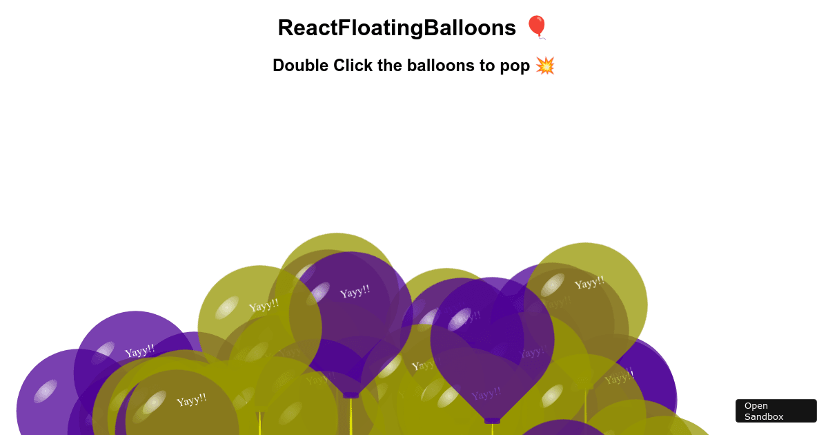 React Floating Balloons Basic Example Forked Codesandbox 1231