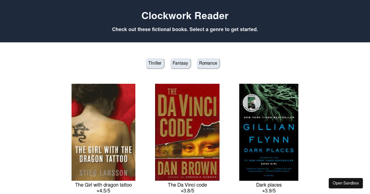 fiction-book-recommendation - Codesandbox